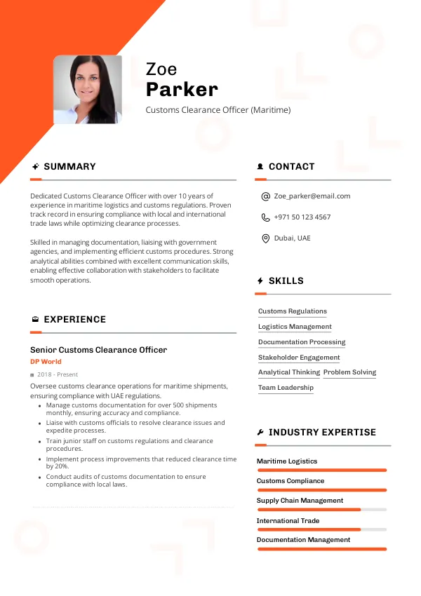 Customs Clearance Officer (Maritime) Opportunities in UAE - 2026